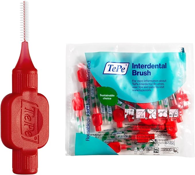 TEPE® INTERDENTAL BRUSHES ORIGINAL RED – 0.5 MM PACK 25 PCS - DENNEX ...
