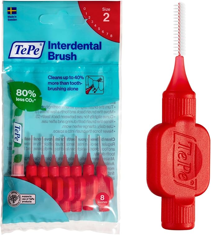 TEPE® INTERDENTAL BRUSHES ORIGINAL RED – 0.5 MM PACK 8 PCS - DENNEX ...